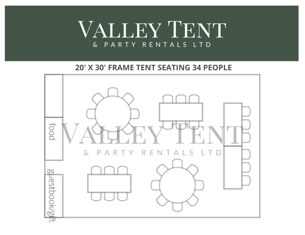 20' x 30' Frame Tent - Valley Tent & Party Rentals