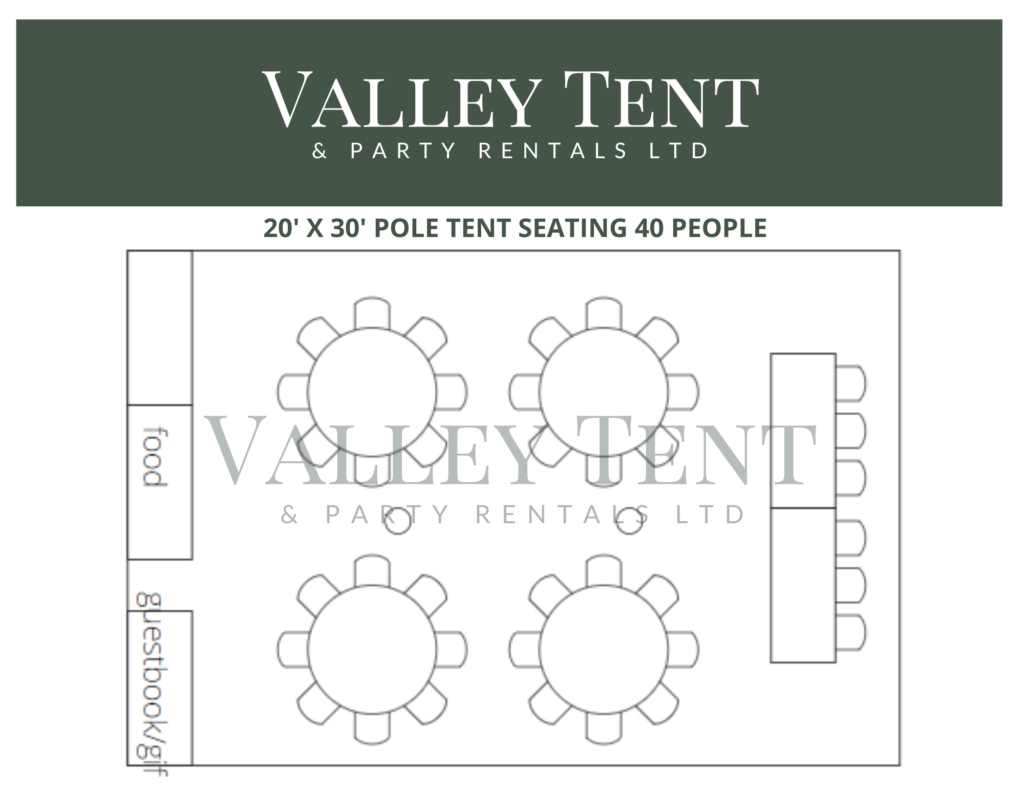 20' x 30' Pole Tent Rental - Valley Tent & Party Rentals