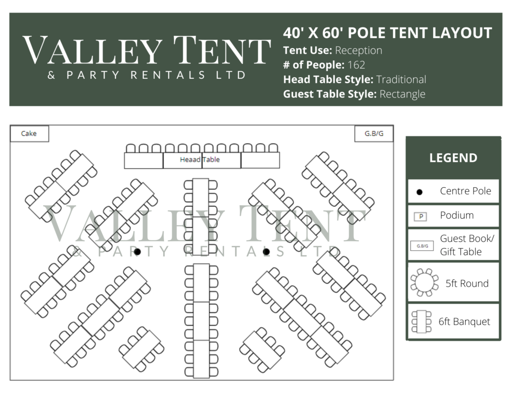 40' x 60' High Peak Pole Tent - Valley Tent & Party Rentals