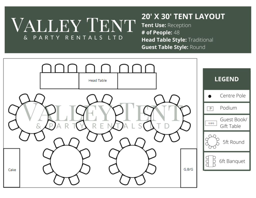 20' x 30' Frame Tent - Valley Tent & Party Rentals