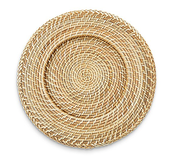 Natural Rattan Charger - Valley Tent & Party Rentals